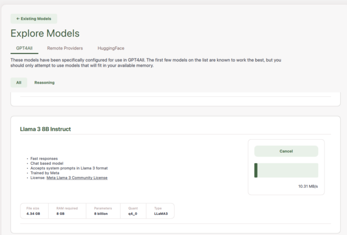 How To: Use Generative AI Offline (using GPT4ALL) – BCcampus Open GenAI Project